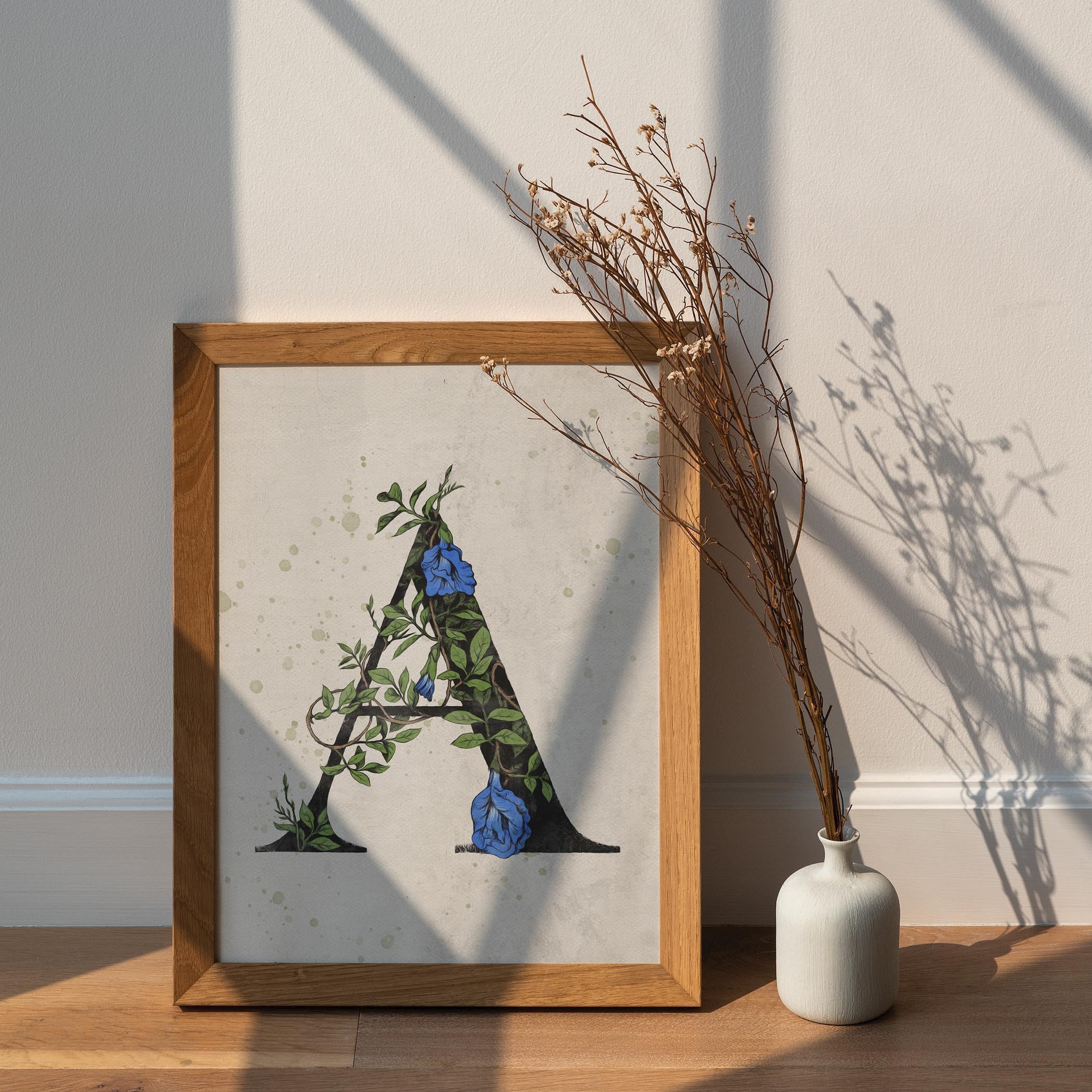 Printable LETTER 'A' Wall Art, Nursery Wall Decor, Letter A Initial ...