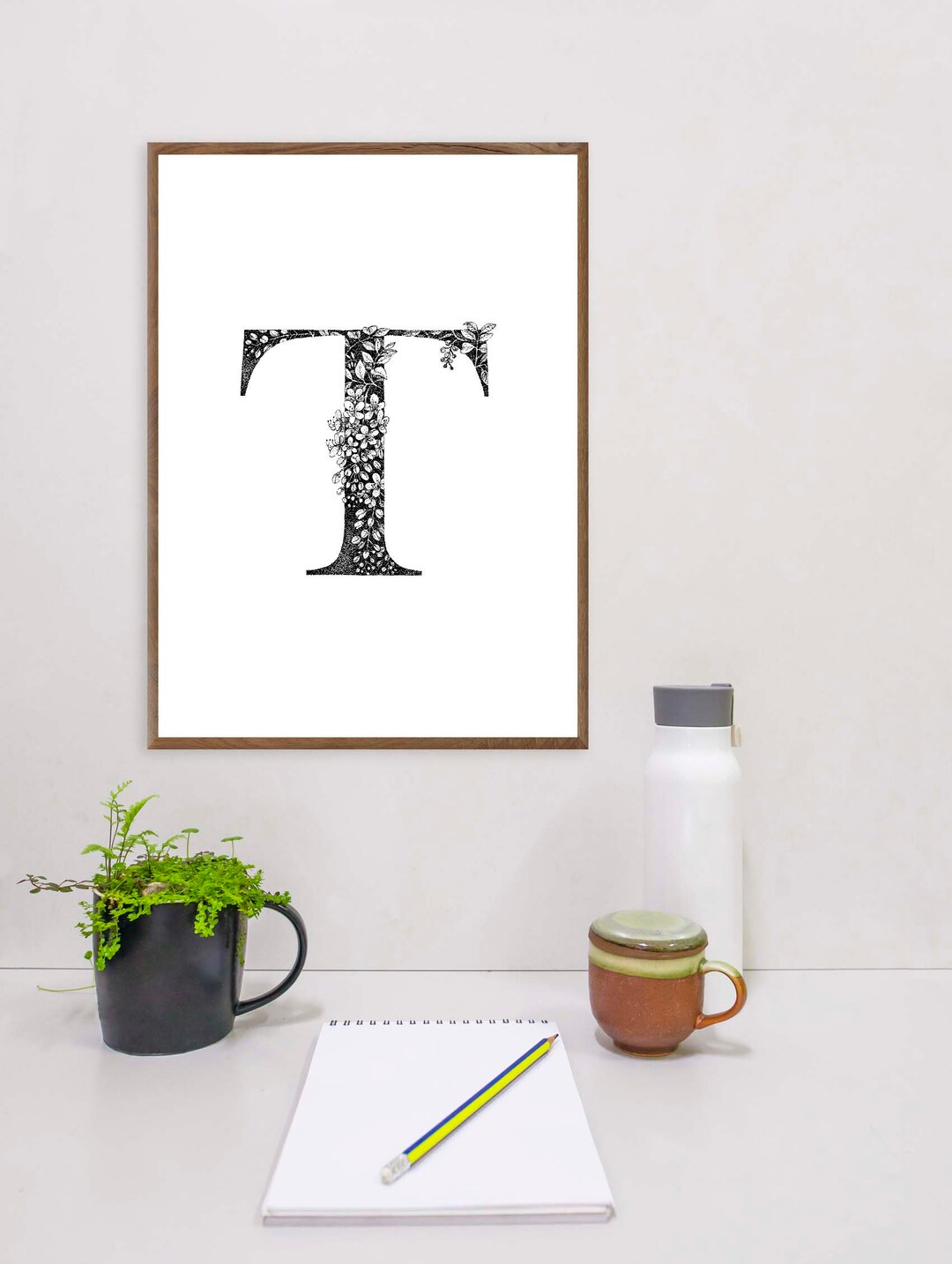 Printable Letter "t", Nursery Wall Art Print, Initial Printable Art ...