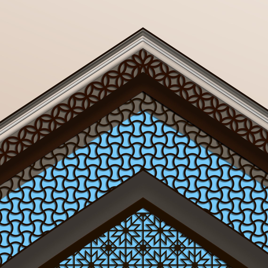 Islamic Decorated Door Vector File, Islamic Art, Islamic Geometry ...