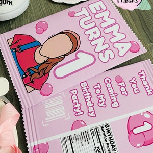 Ms. Rachel Birthday Theme Party Chip Bag Favors | Ms. Rachel Bubblegum ...