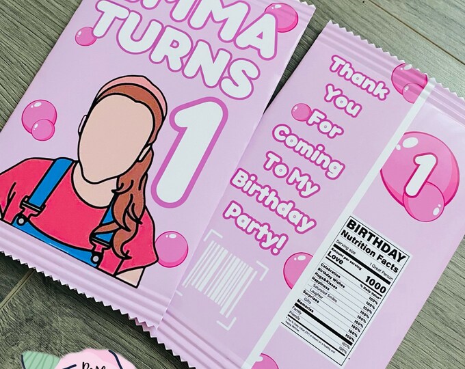 Ms. Rachel Birthday Theme Party Chip Bag Favors | Ms. Rachel Bubblegum ...
