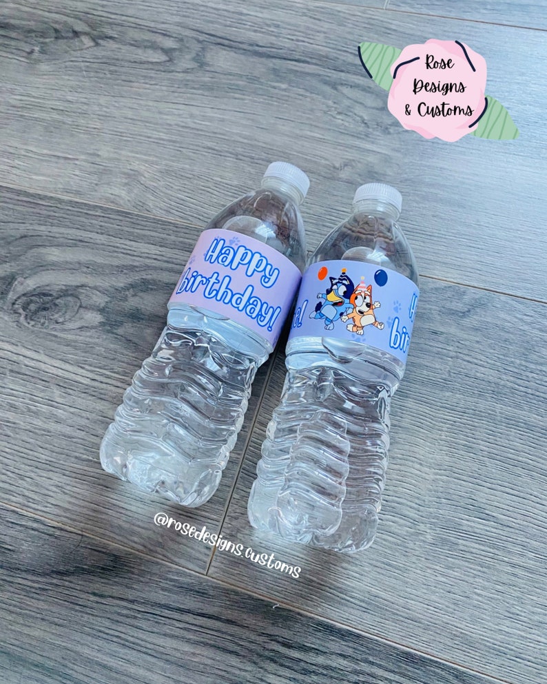 Bluey Birthday Theme Water Bottle Labels Bluey Birthday - Etsy