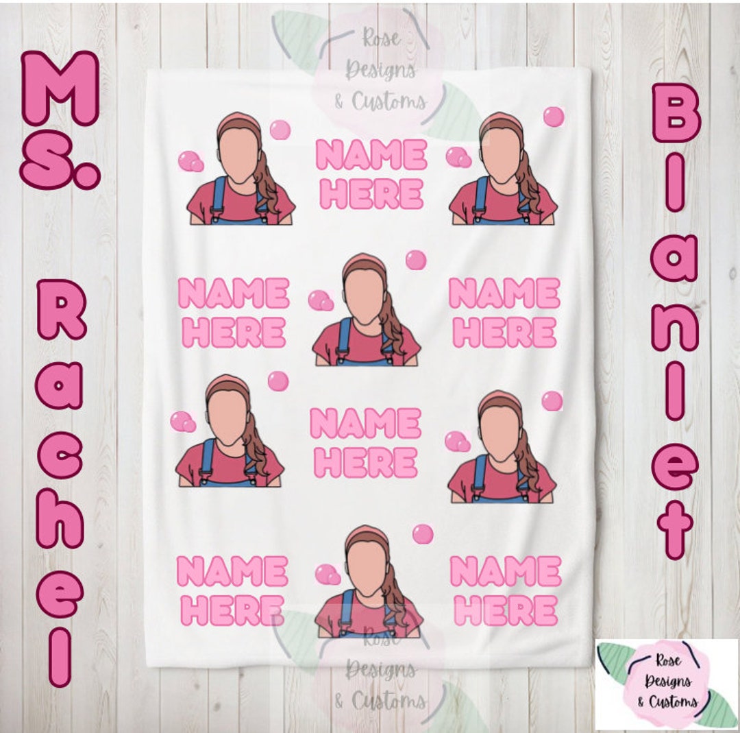 Ms. Rachel Custom Blanket Ms. Rachel Icky Sticky Bubblegum Ms. Rachel ...