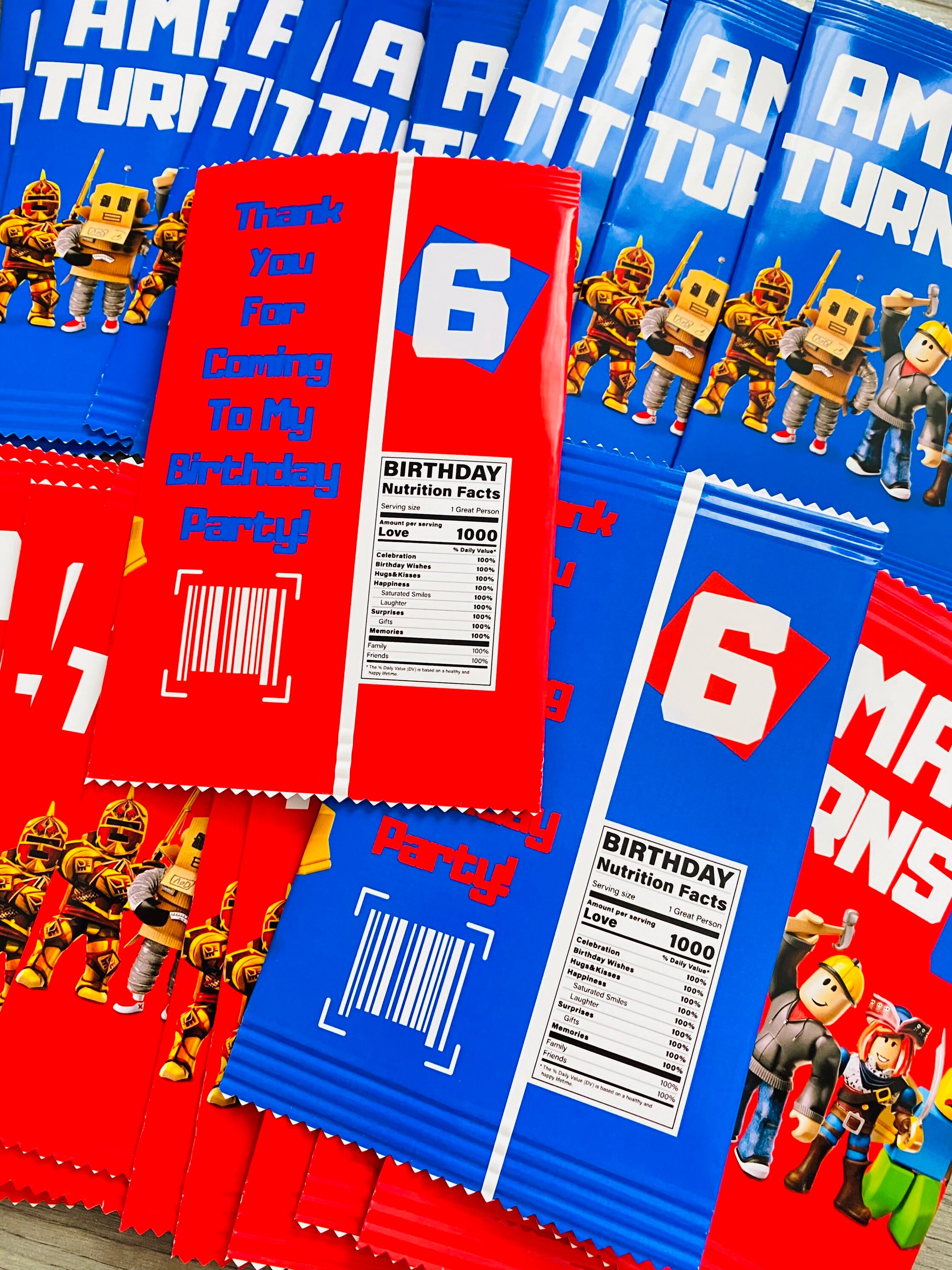 Roblox Theme Birthday Party Chip Bag Favors Birthday Boy - Etsy