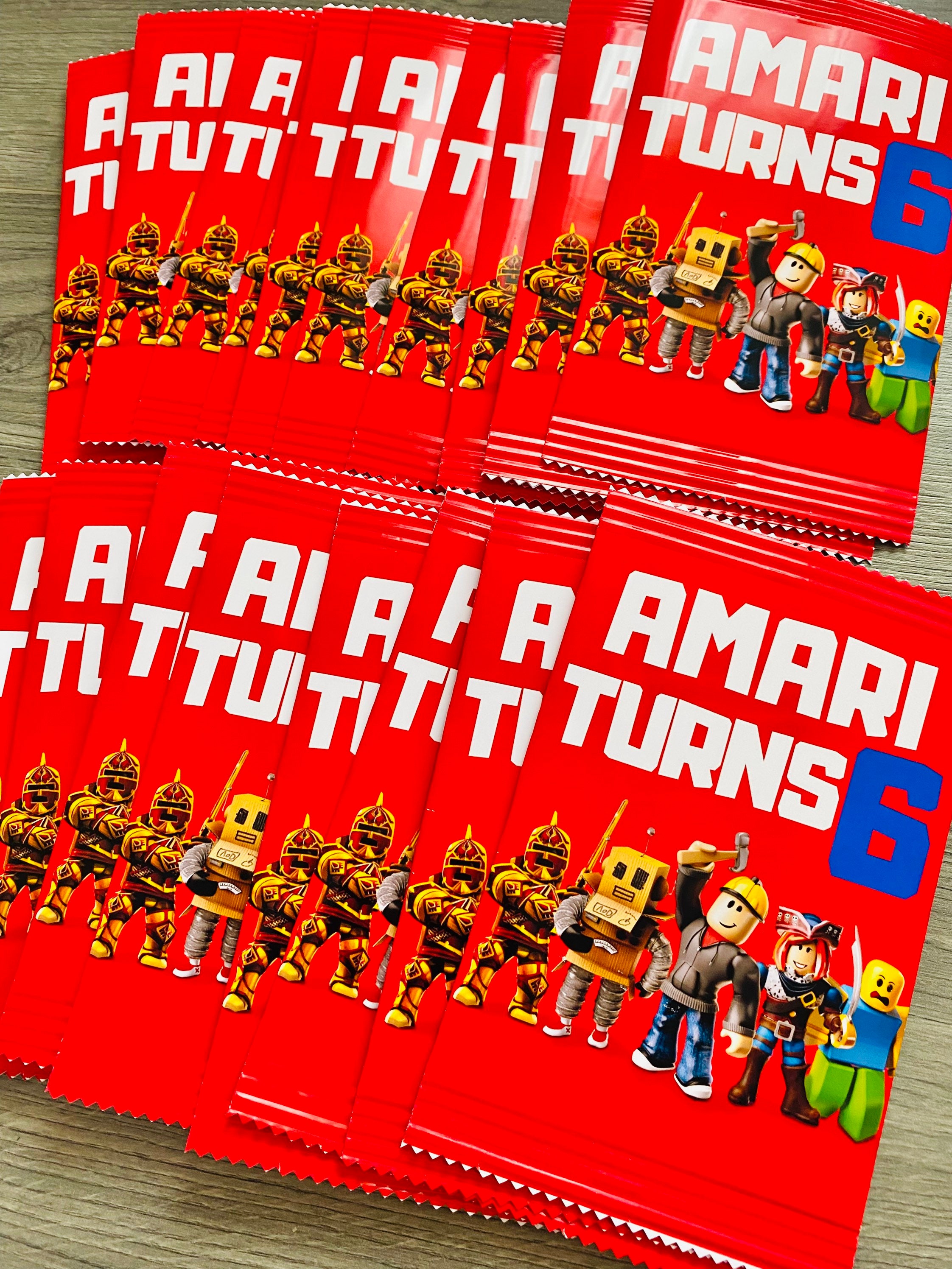 Roblox Theme Birthday Party Chip Bag Favors Birthday Boy - Etsy