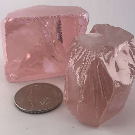Pink Cubic Zirconia Lab Created Rough Stone for Faceting | Etsy