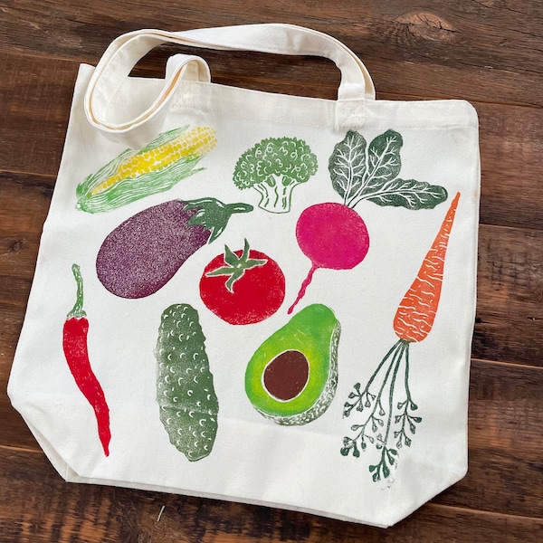 Vegetable Tote Bag - Etsy