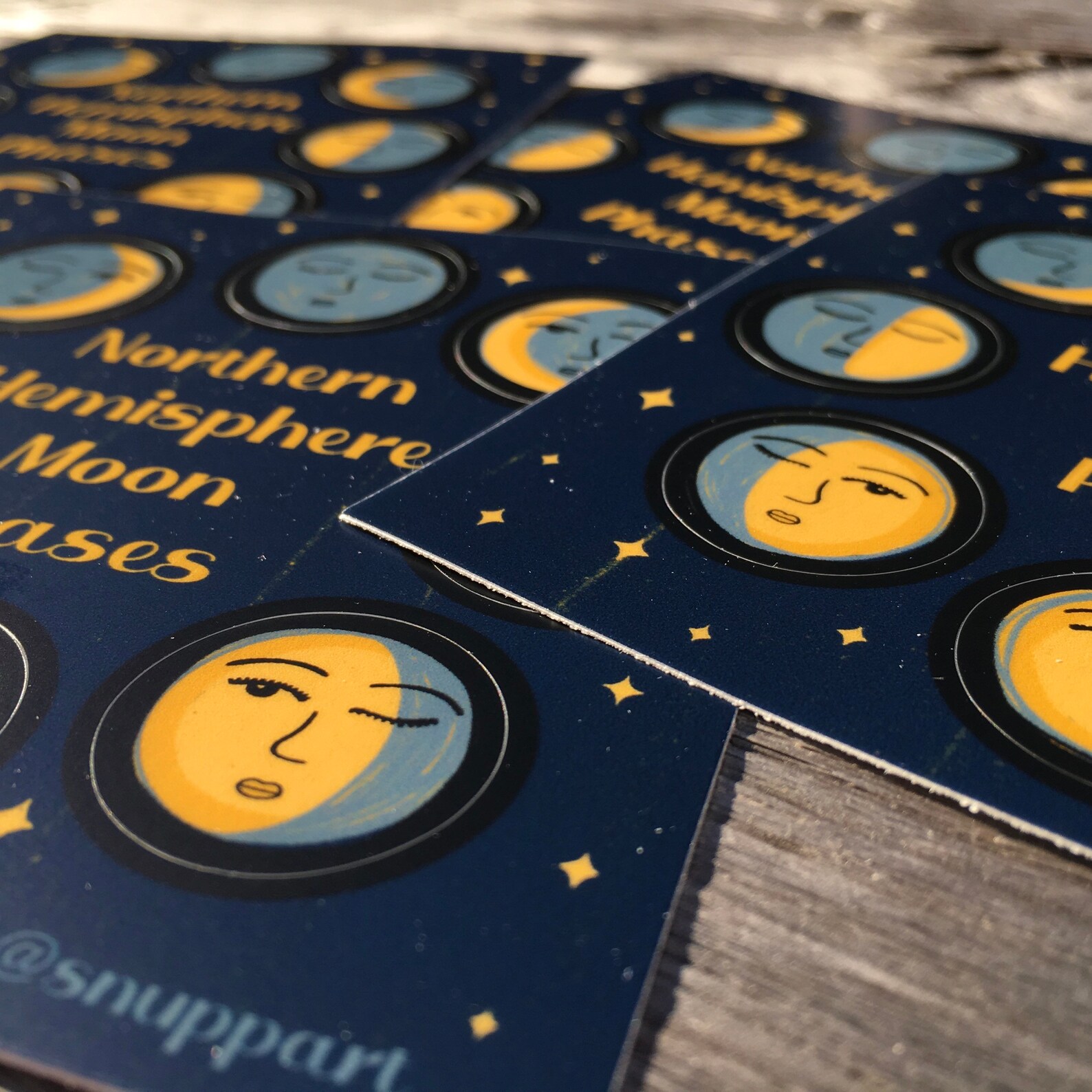 Moon Phases Small Stickers Sheet Vinyl Waterproof Stickers | Etsy