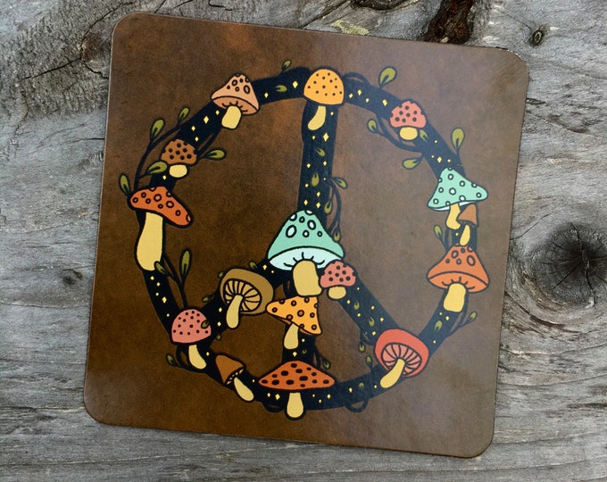 Flower Mushroom Magnet Peace Sign in Nature - Etsy