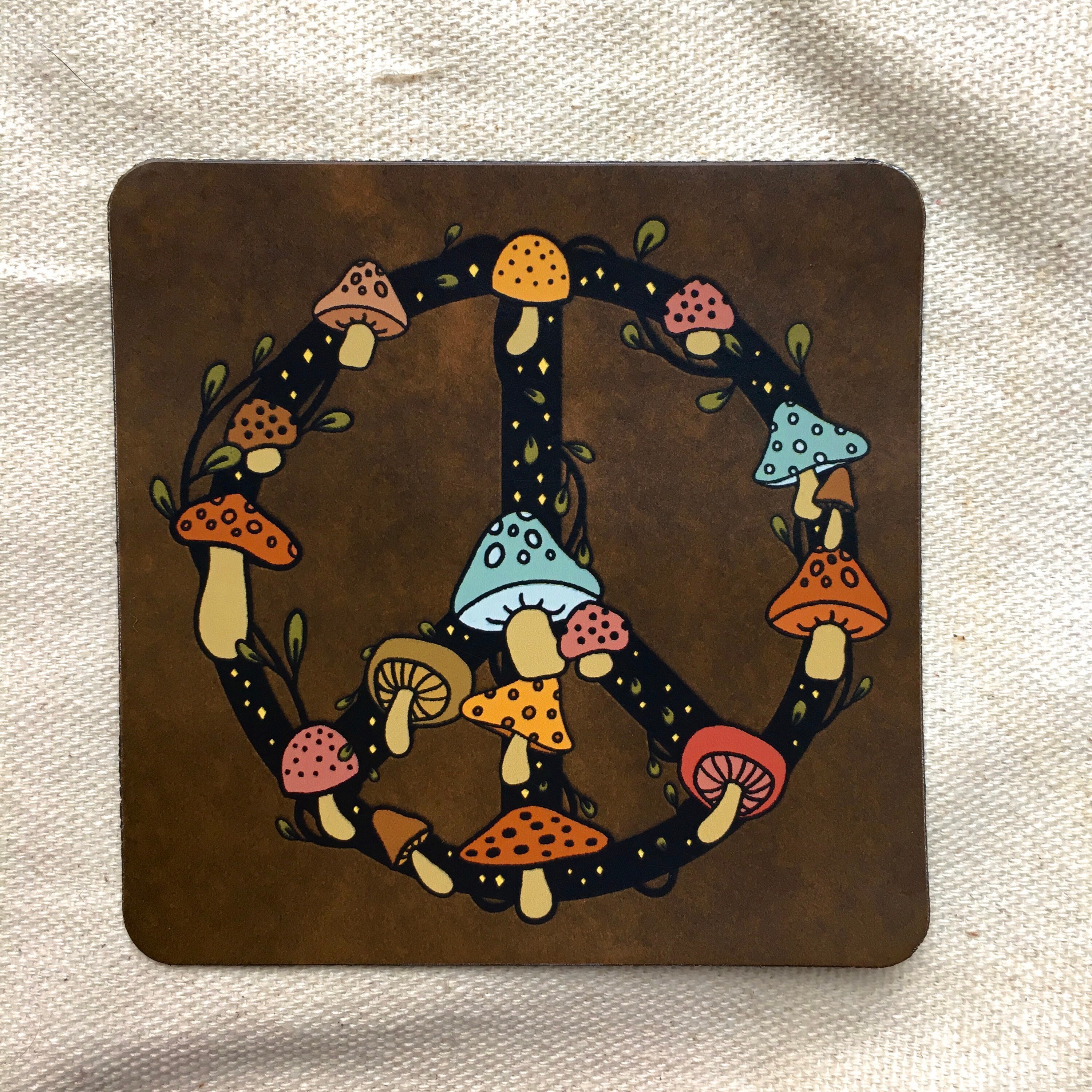 Flower Mushroom Magnet Peace Sign in Nature | Etsy