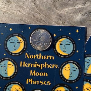 Moon Phases Small Stickers Sheet Vinyl, Waterproof Stickers Laptop ...