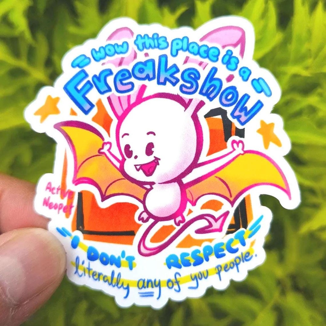 Neopets Freakshow Meme - Weatherproof Waterproof Vinyl Matte Sticker ...