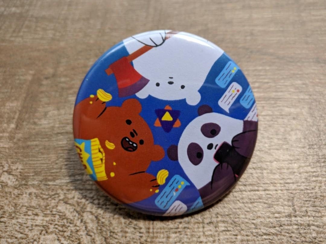 We Bare Bears WBB Can Badge - Etsy
