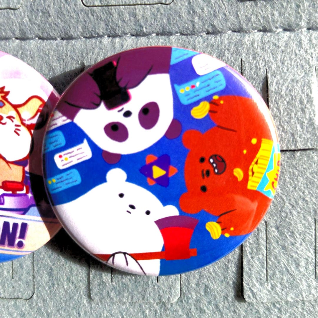 We Bare Bears WBB Can Badge - Etsy