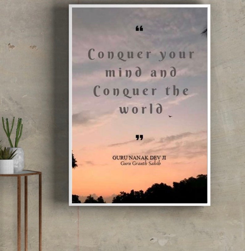 A4 DIGITAL PRINT Conquer your mind and conquer the world | Etsy