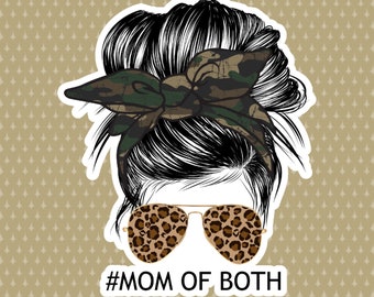 Mom of Both Window Decal - Etsy