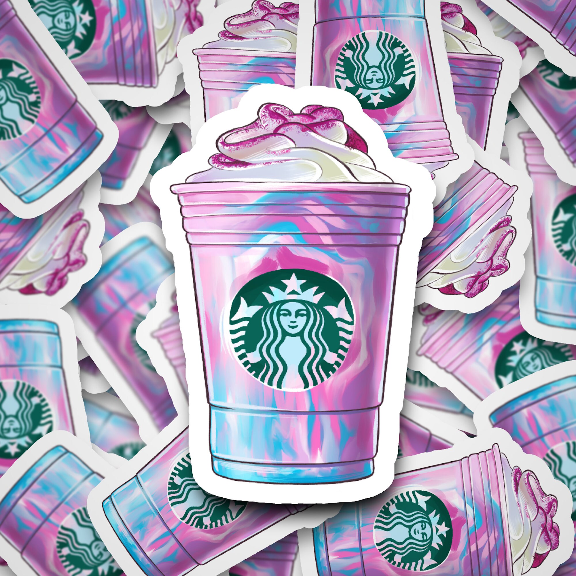 Unicorn Frappuccino Starbucks Drink Sticker | Etsy