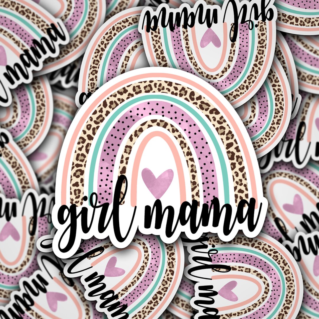 Girl Mama Rainbow Sticker - Etsy