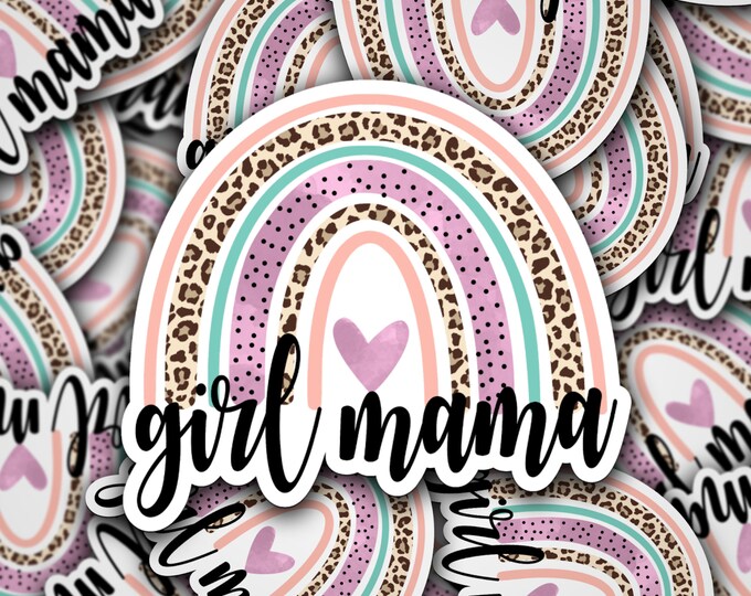 Girl Mama Rainbow Sticker - Etsy