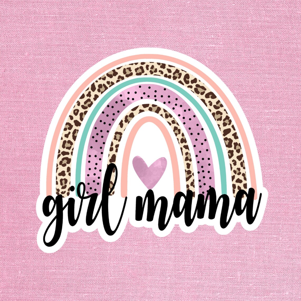 Girl Mama Rainbow Sticker | Etsy