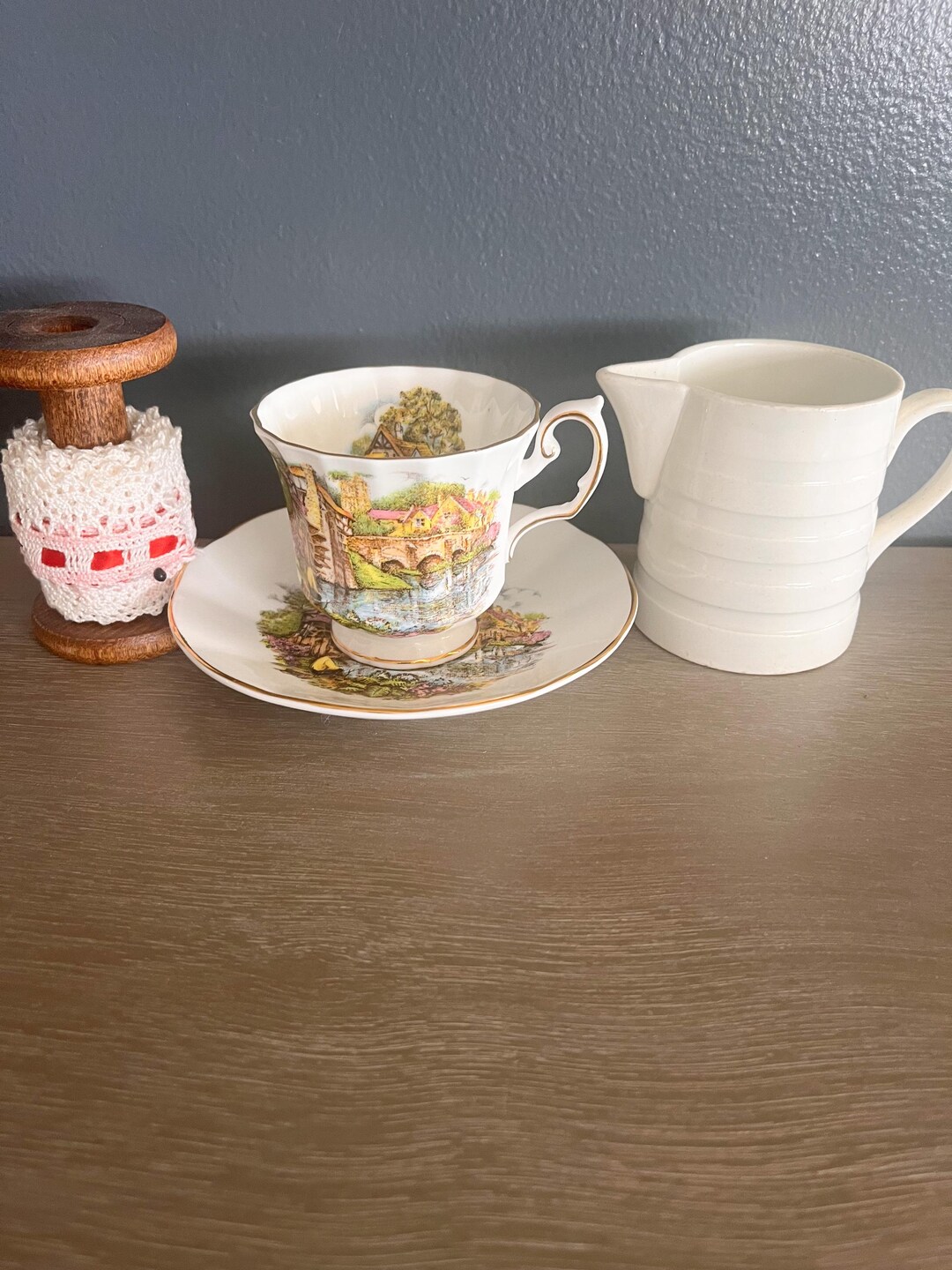 Vintage Tea Cup, English Cottage Set, Elizabethan, Cup & Saucer ...