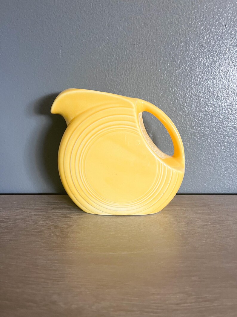 Vintage Yellow Fiesta Ware Pitcher, Retired Fiesta Ware Pitcher - Etsy