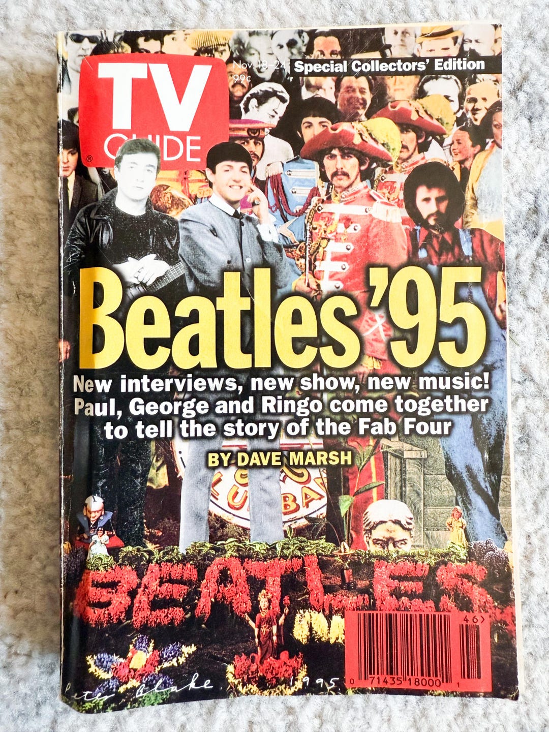 Vintage the Beatles, TV Guide 1995 November, Interviews & the Fab Four ...