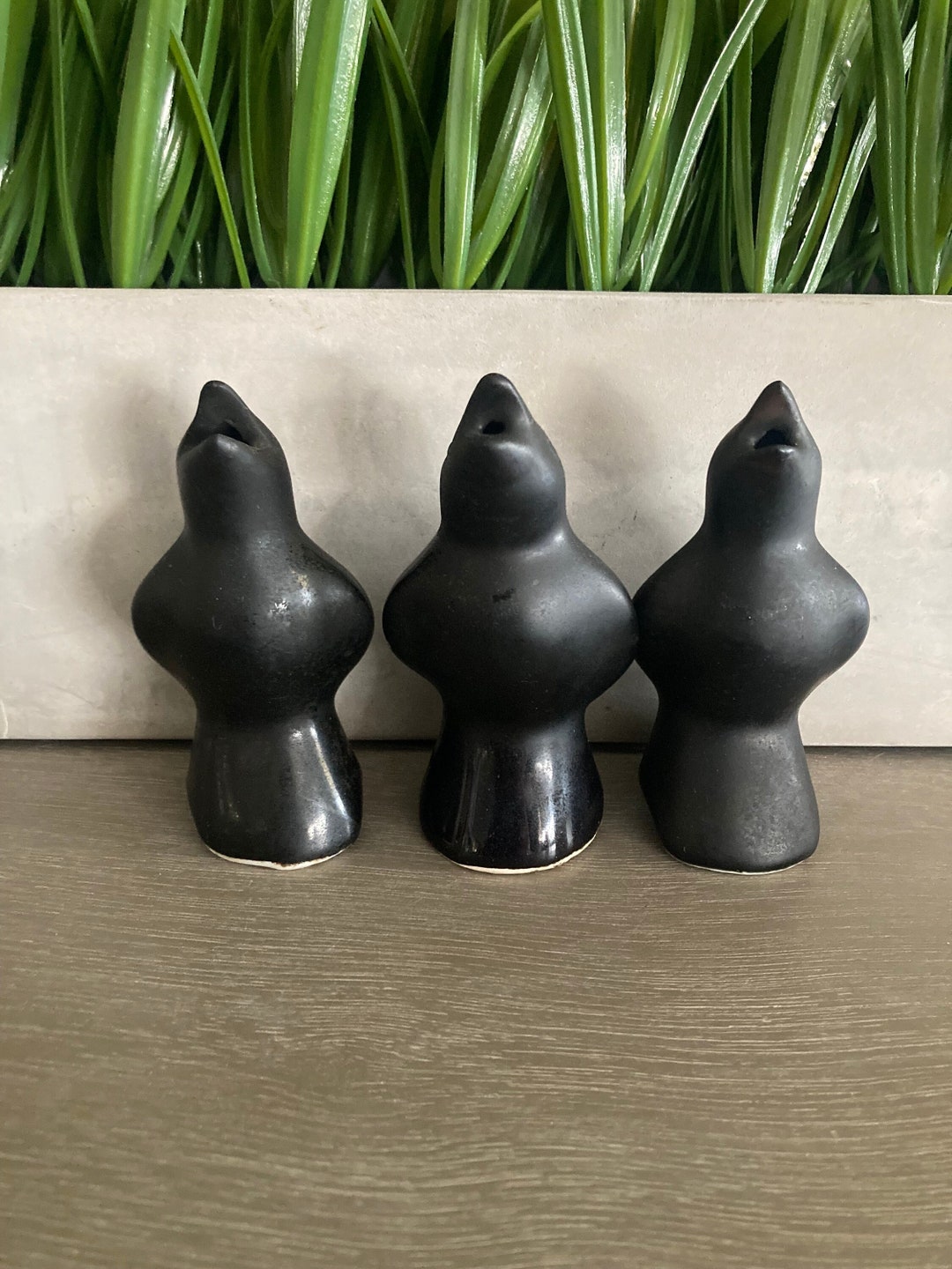 Stoneware Black Pie Bird Vent, Pie Bird - Etsy