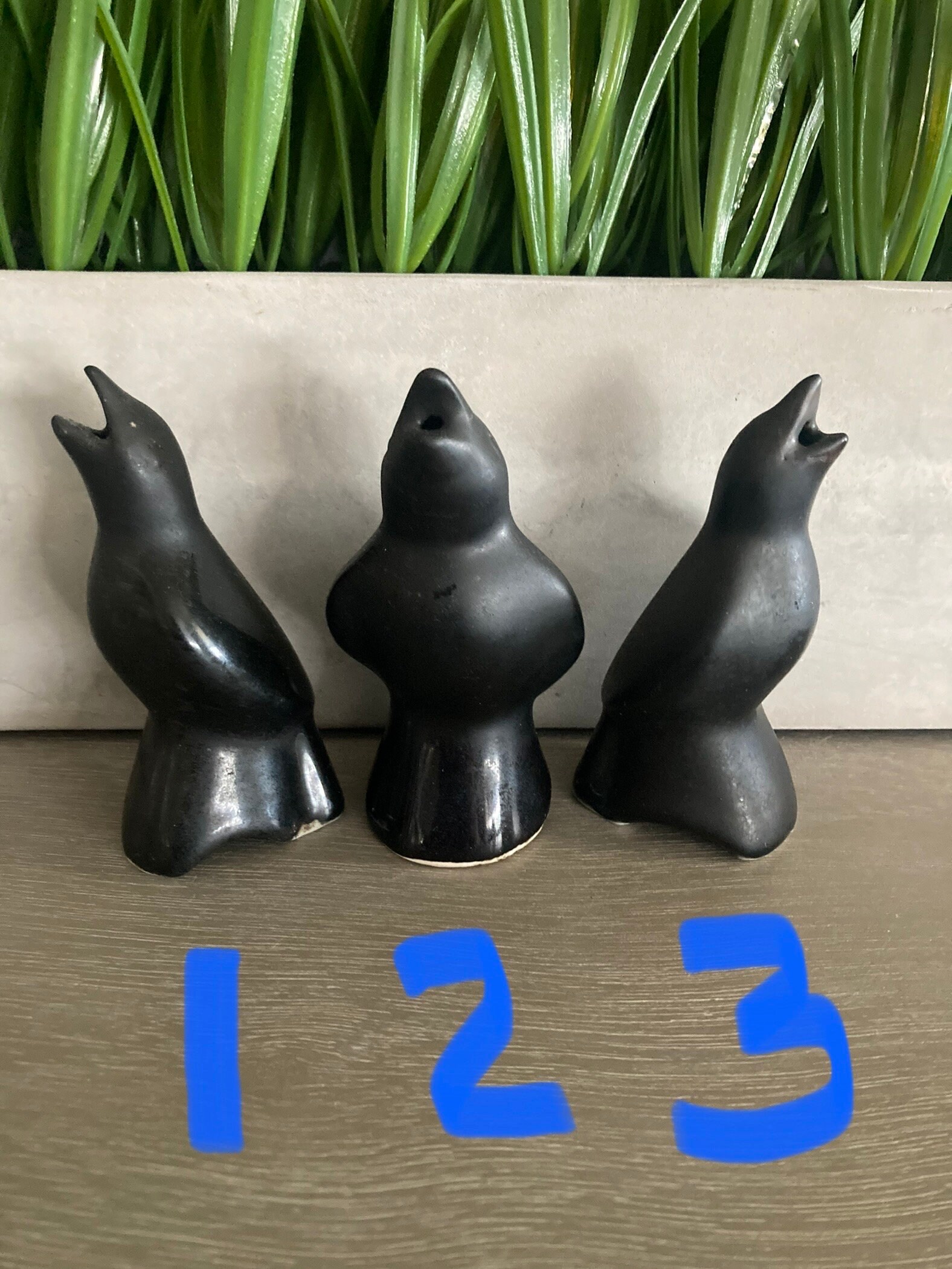 Stoneware Black Pie Bird Vent, Pie Bird - Etsy