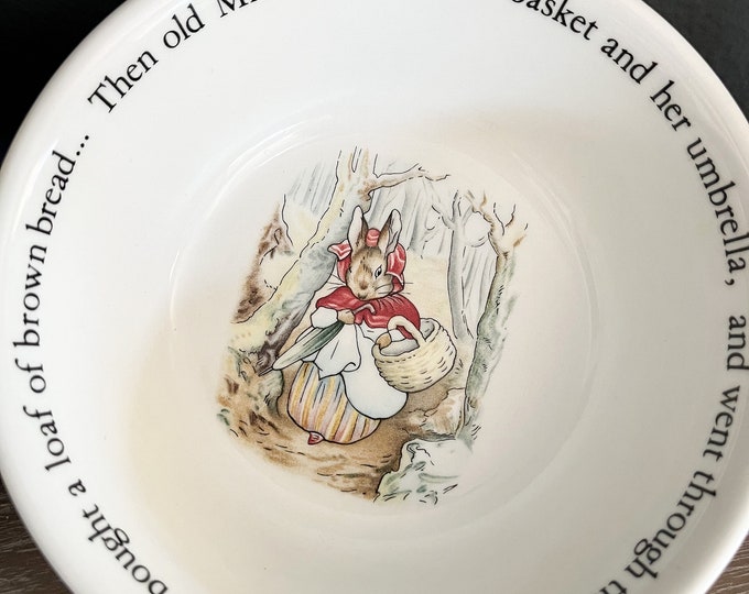 Vintage Wedgwood, Peter Rabbit, Beatrix Potter Bowl, Porridge Bowl - Etsy