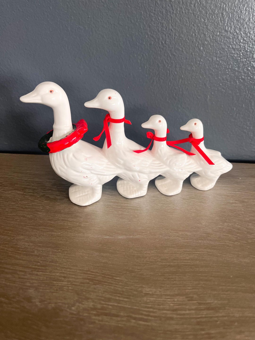 Vintage Geese Figurines, White Geese Figurine, Goose Family - Etsy