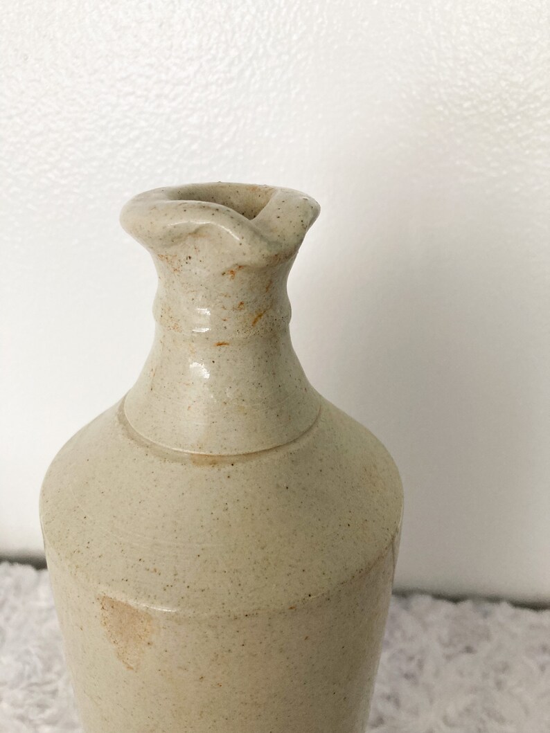 English Antique Stone Bottle, Large Master Ink Tall Stoneware Bottle ...