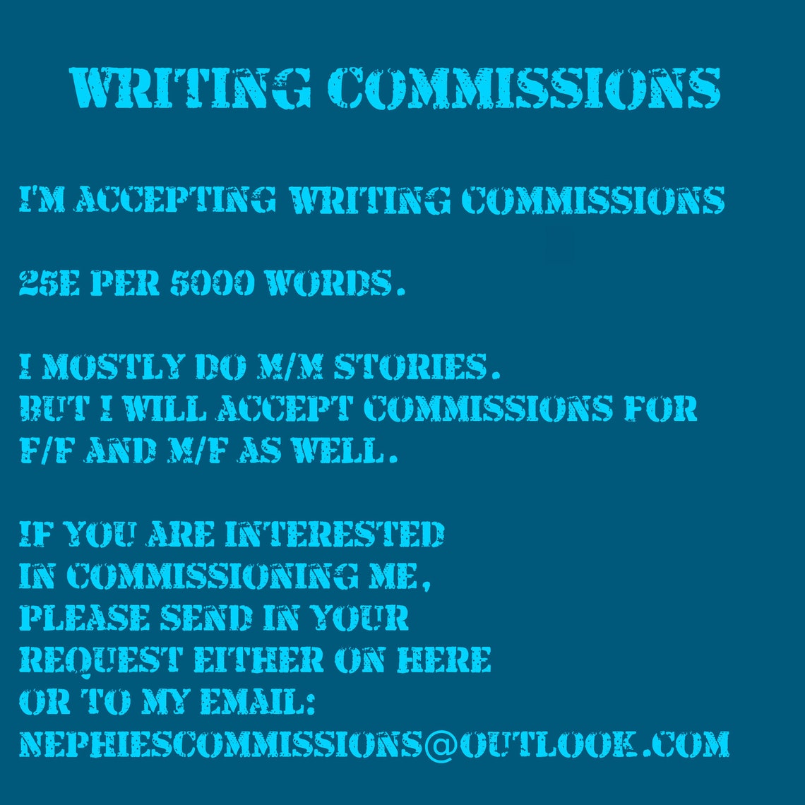Writing Commissions - Etsy