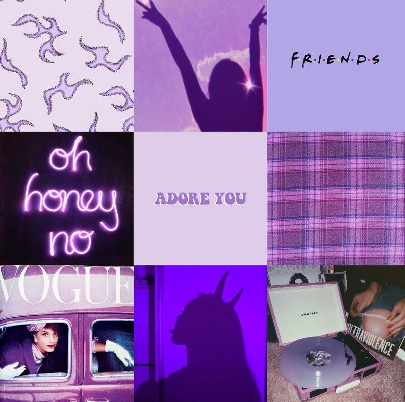 Purple Photo Collage Kit 64 Pack - Etsy Australia