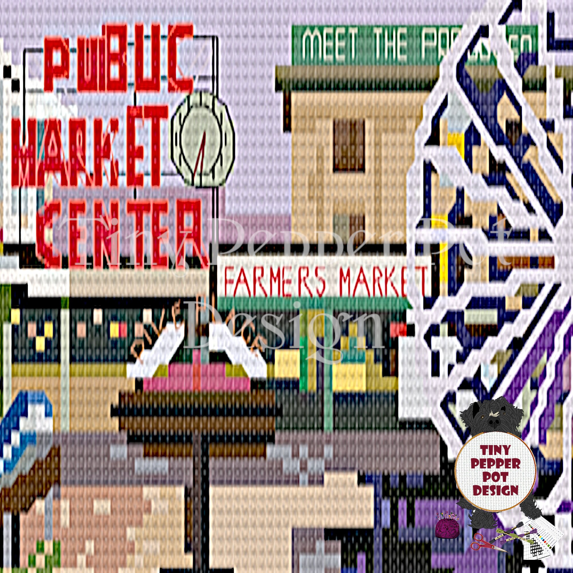 A Taste of the Northwest - Cross Stitch Pattern of Seattle Area - Etsy
