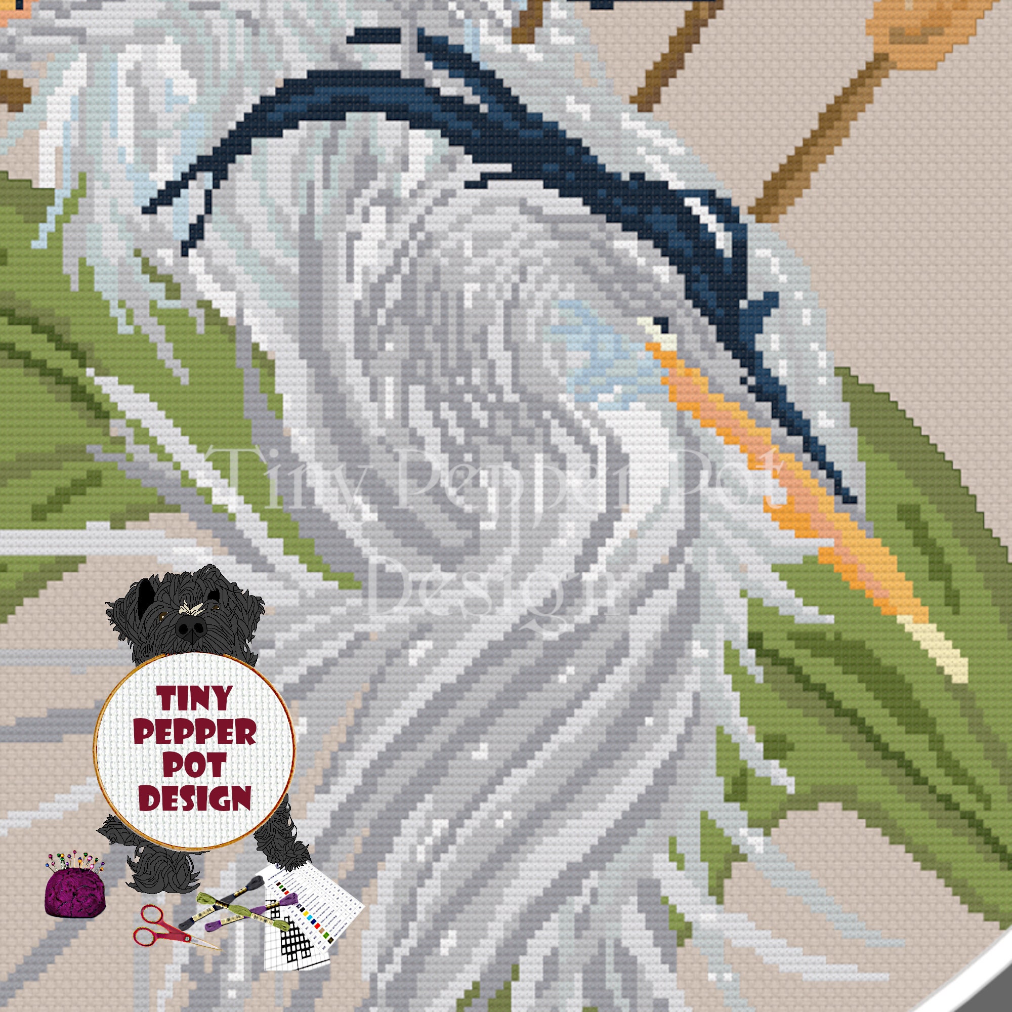 Blue Herons Cross Stitch Pattern - Etsy