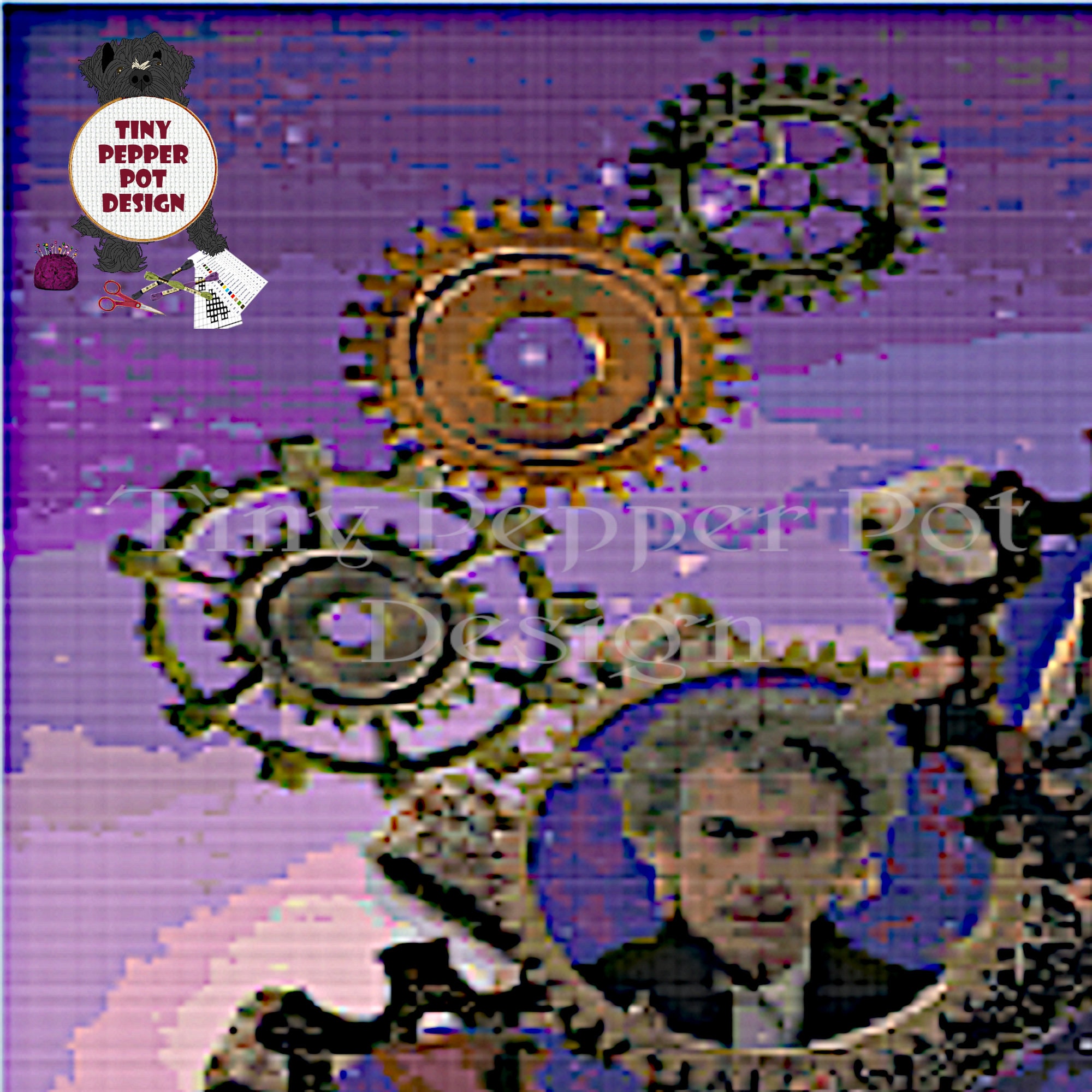 A Wheel in Time - Cross Stitch, Pattern, Doctor Who (unofficial) - Etsy