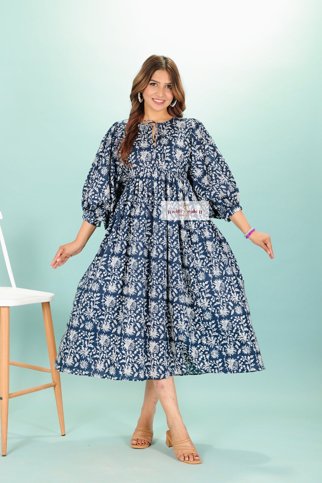 Floral Midi Dress - Summer Garden Party Midi Dress - Women's Floral ...