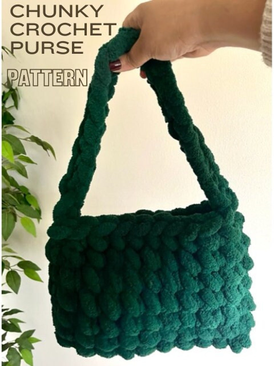 Easy Chunky Crochet Purse Pattern Tutorial | Digital Trendy Crochet ...