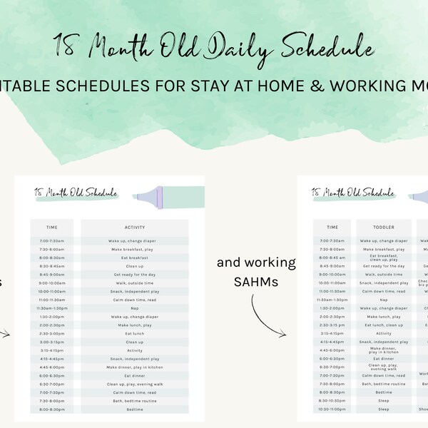 Toddler Stay at Home Schedule - Etsy