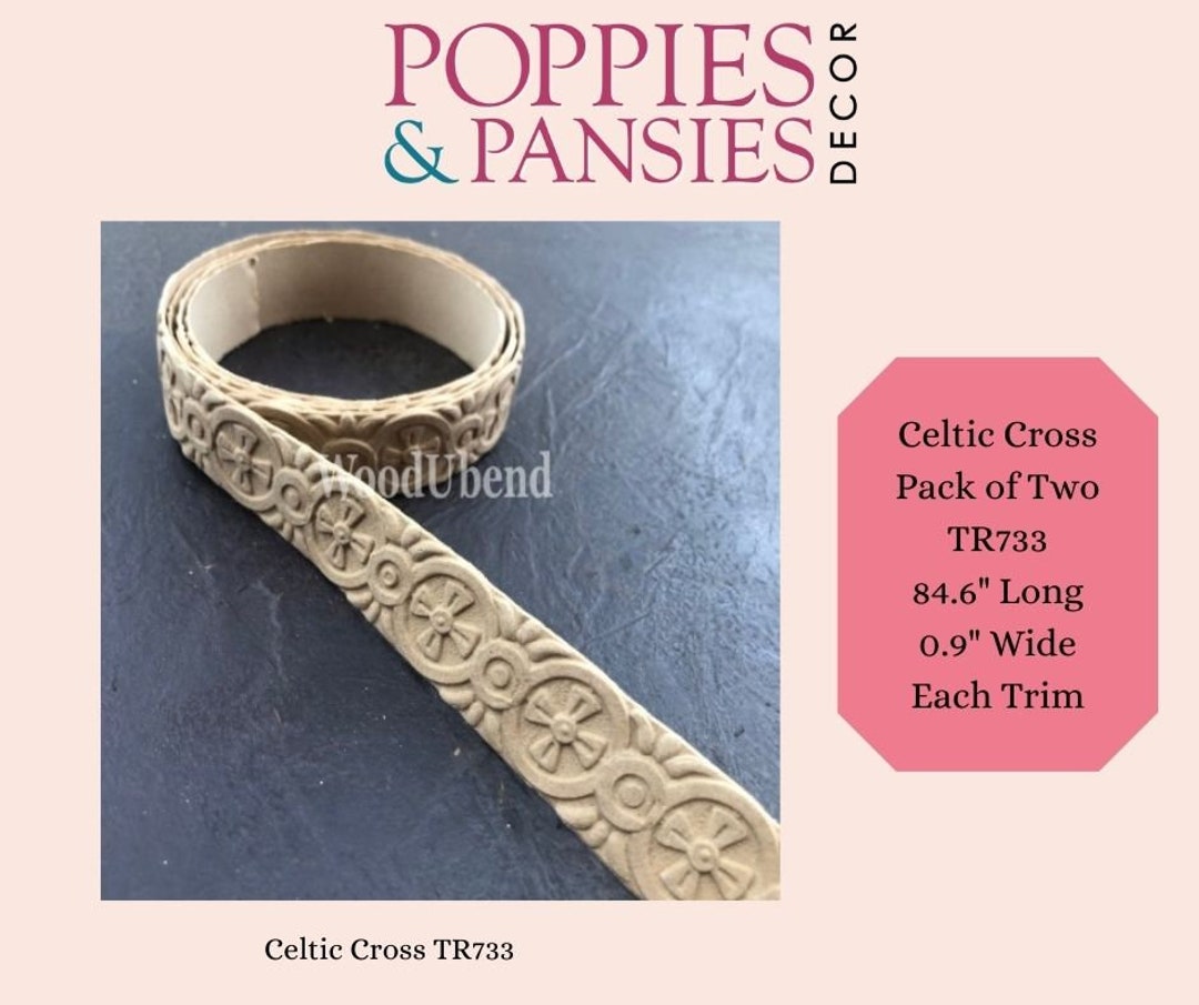 Bendable Celtic Cross Wood Trim, Flexible Woodubend Molding (pack of 2 ...