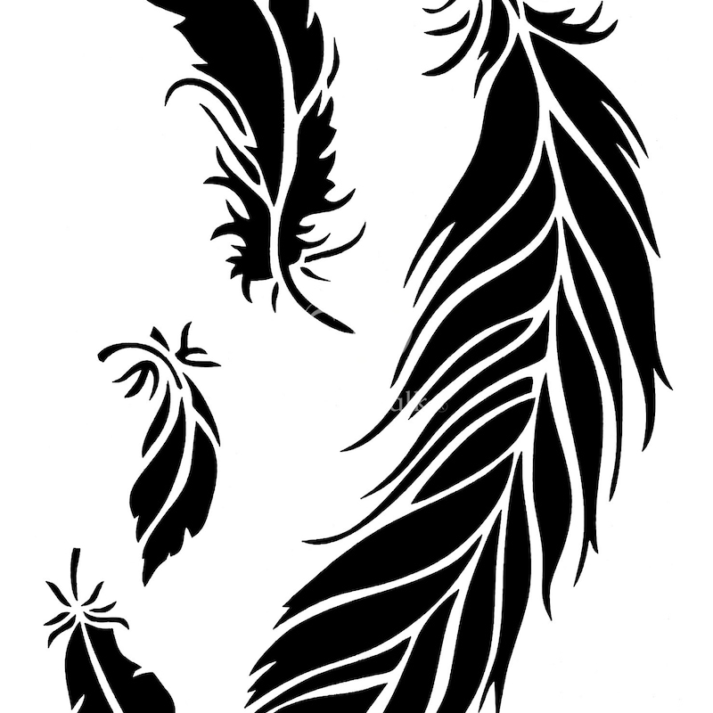 Feather Stencils - Etsy