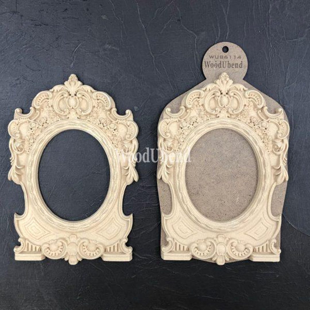 Ornate Applique Frames With Pediment | Bendable Wood Molding, DIY Decor ...