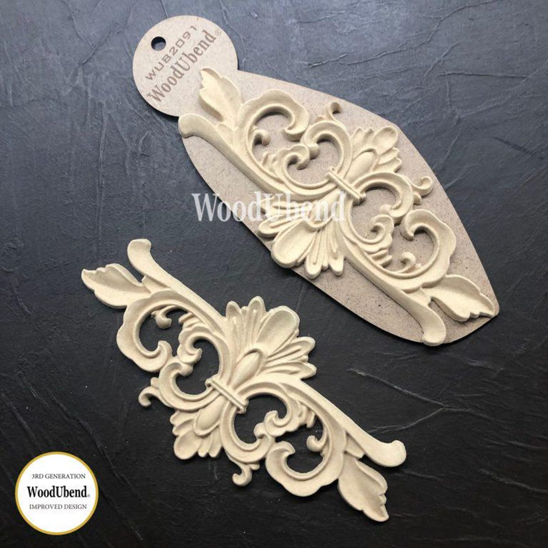 Bendable Wood Pediments | Furniture Applique, DIY Upcycle (pack of 2 ...