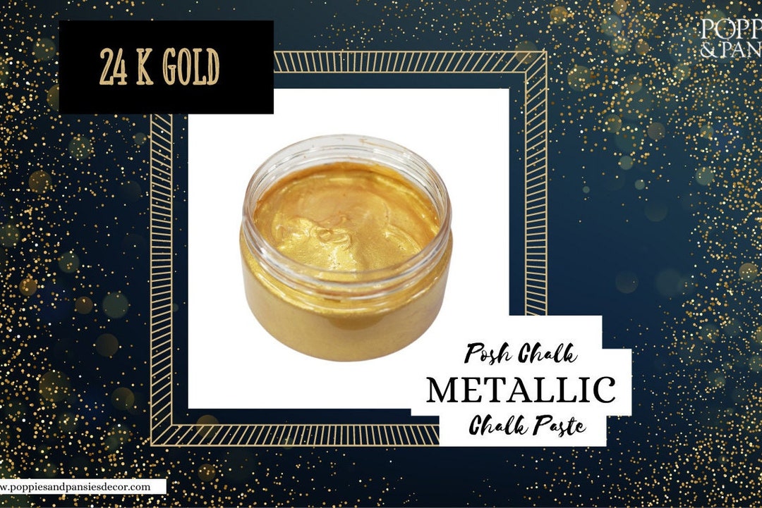 Gold Paint Posh Chalk 24K Gold Paste Made for Texture, Paint, Wash ...