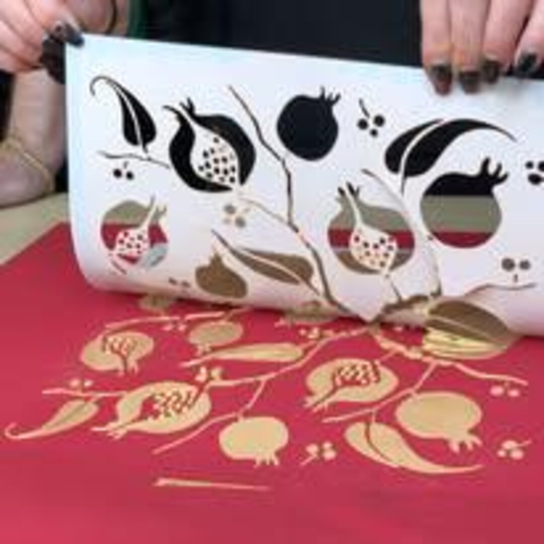 Pomegranate Tree - Posh Chalk Stencil From House of Mendes - Painted ...