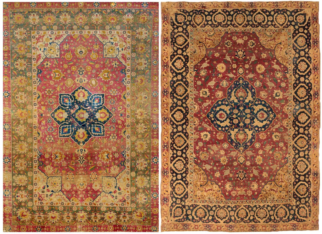 Vintage-inspired Tattered Tapestry Decoupage Paper – Rustic Persian Rug ...