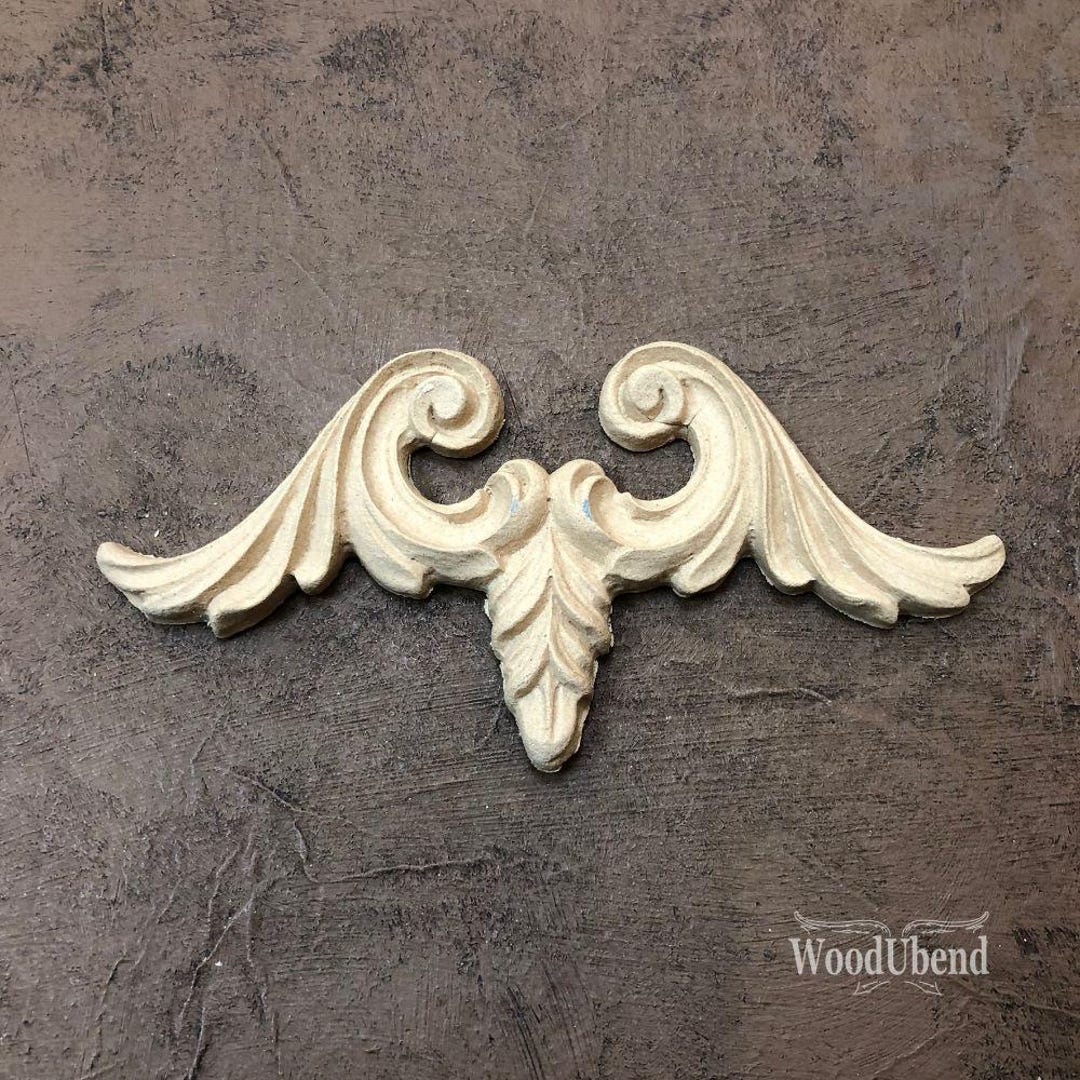 Woodubend Scroll Appliques | Bendable Wood Emblems (pack of 2) - Etsy