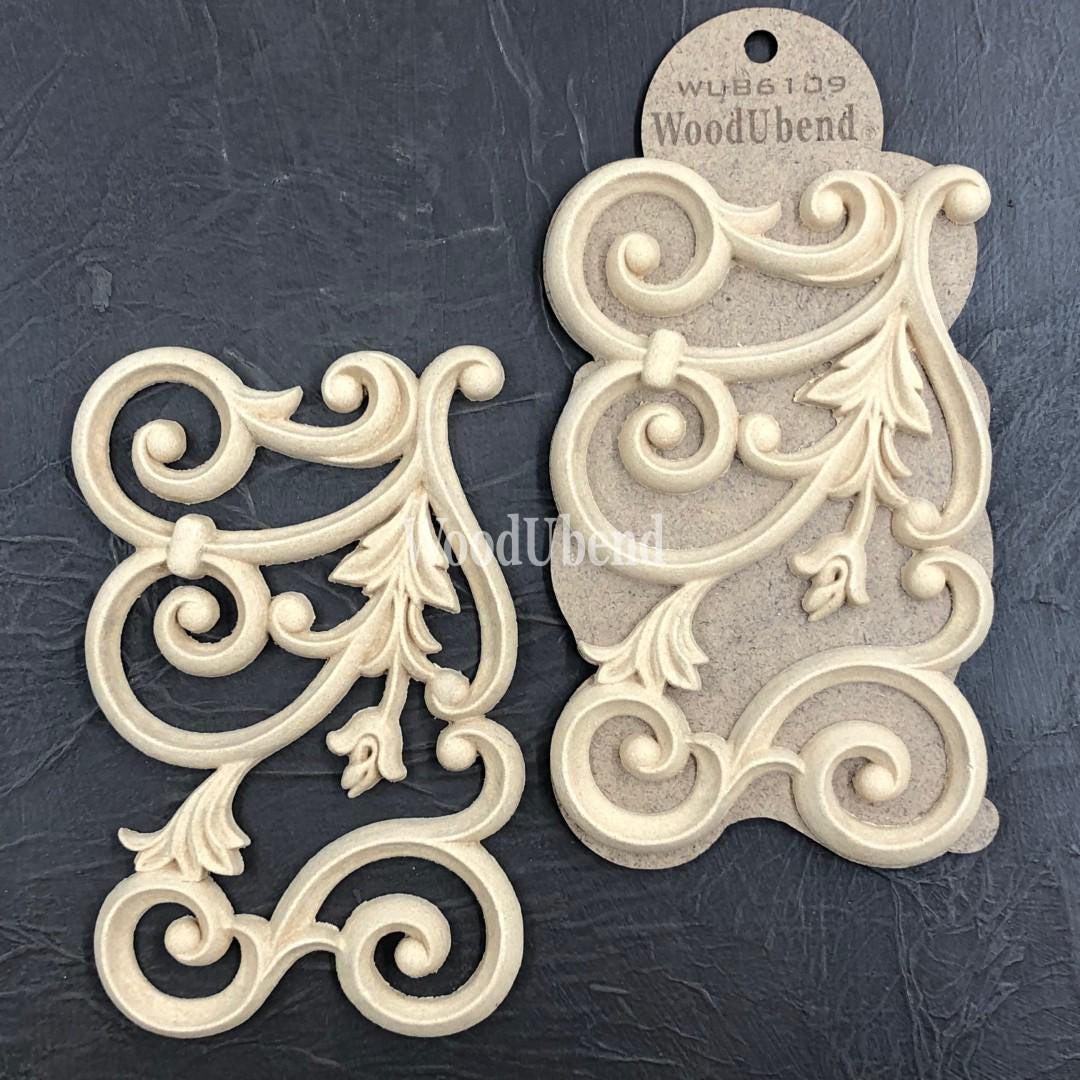 Floral Lattice Wood Applique | Bendable Wood Moulding (pack of 2) - Etsy