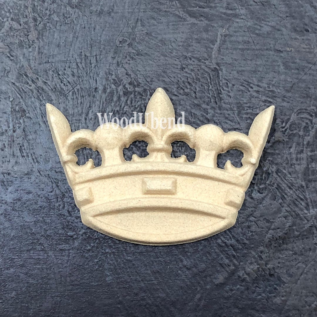 Bendable Wood Crown Appliques | Furniture & Decor DIY (pk/5) - Etsy